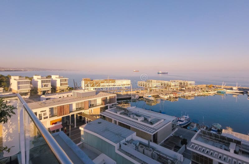 Sunset Over Harbour Rooftop View Editorial Image - Image of ...