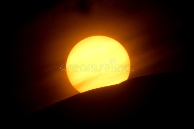 Sunset over a hill stock photo. Image of northern, country - 1438672