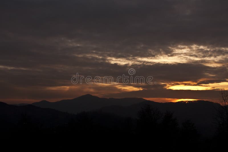 Sunset over hills stock image. Image of nature, beautiful - 80850717
