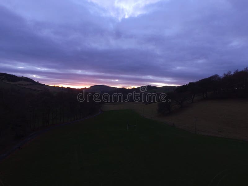 Sunset stock photo. Image of sunset, hills, scottish - 83550016