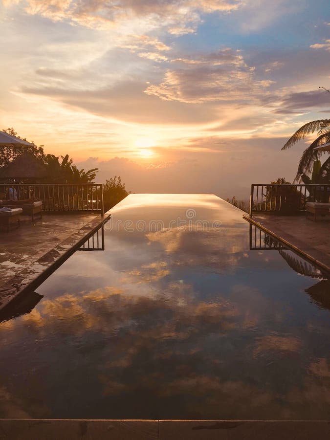 Infinity pool stock photo. Image of clouds, infinity - 159304582