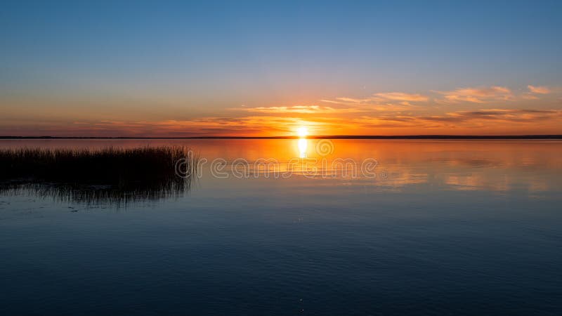 Sunset Queen Elizabeth Provincial Park Lac Cardinal Lake Alberta Canada ...