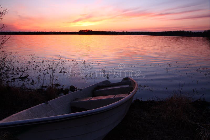 Beautiful sunset stock photo. Image of touristic, boat - 1344144