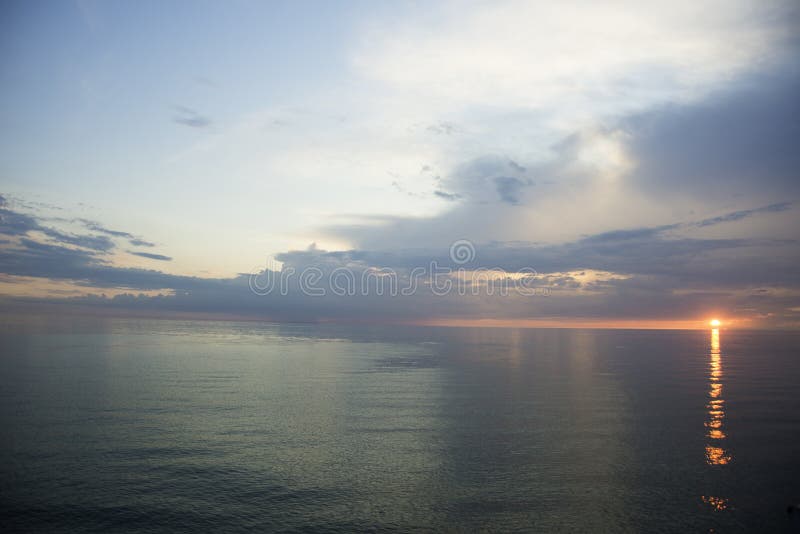 Sunset Over Lake Michigan stock image. Image of michigan - 95483663