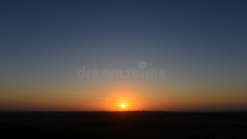 Sunset over Land stock photo. Image of ecology, horizon - 87397020