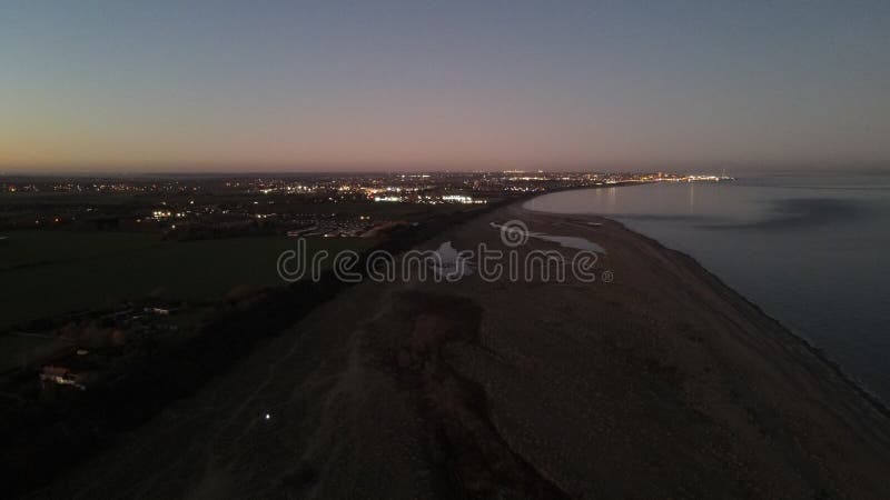 Sunset Over Lowestoft Coast Stock Image - Image of coast, withbsea ...