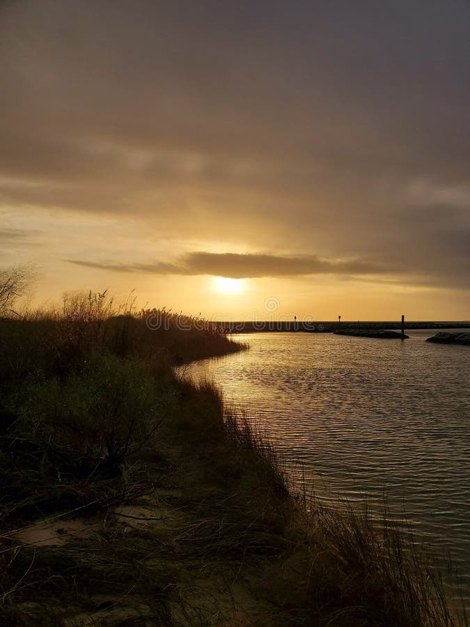 Sunset Over Maryland Bay Beach 4 Stock Image - Image of maryland ...