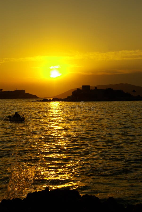 Sunset harbor silhouettes stock photo. Image of quietness - 2693034