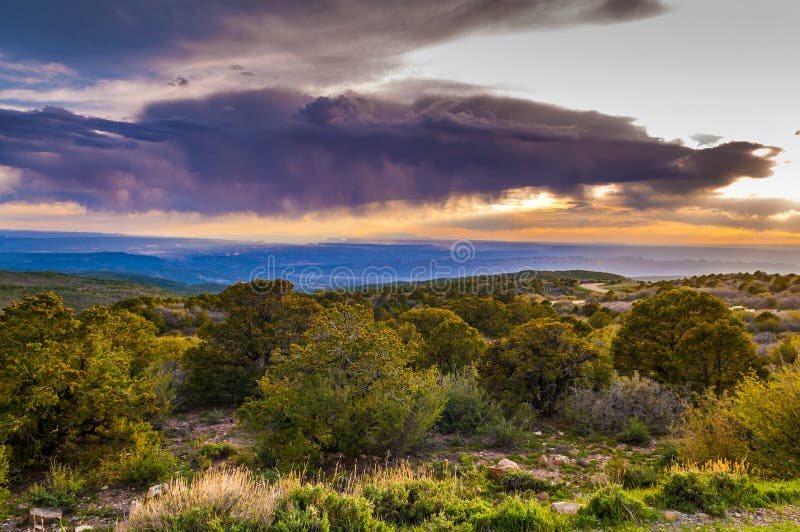 Sunset Over Moab - from La Sale Mountains Stock Photo - Image of ...