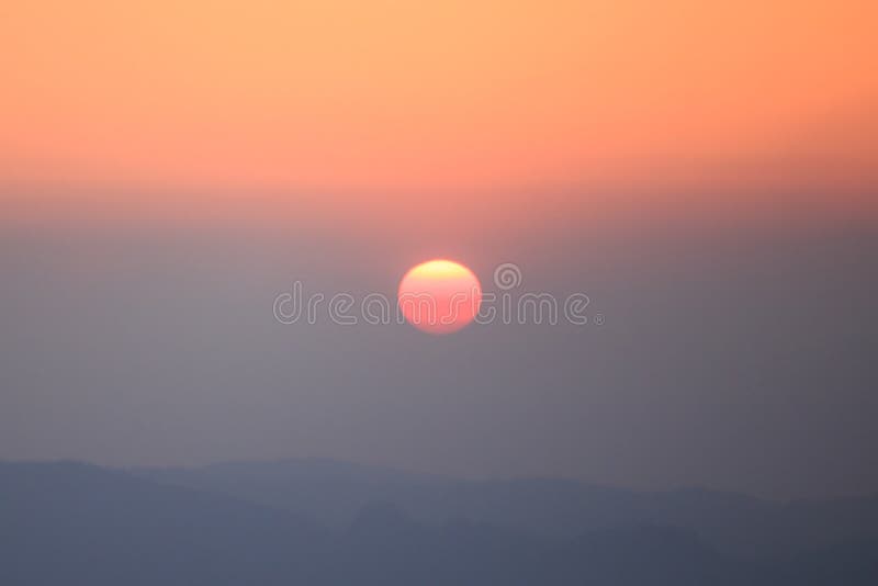 Sunset Over Mountains and Forest. Stock Photo - Image of beauty ...