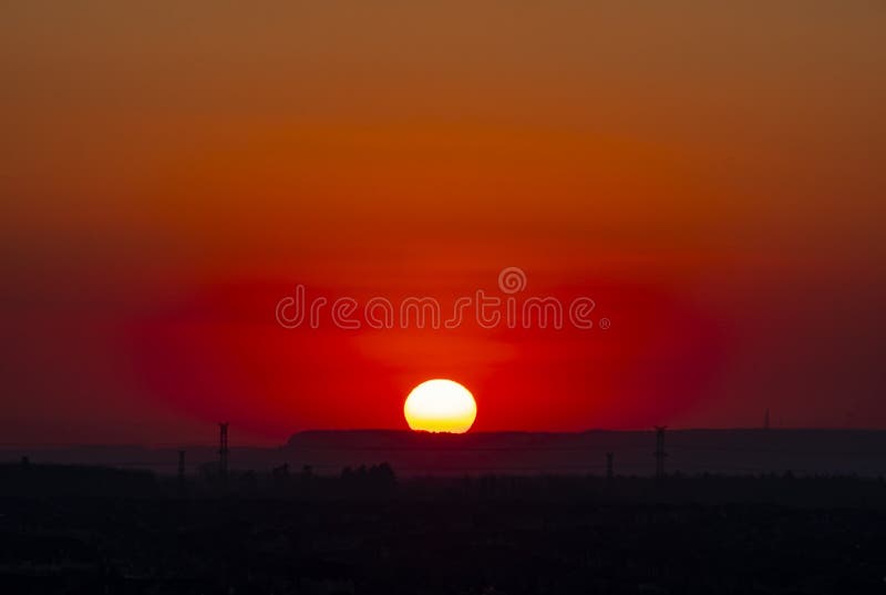Sunset Over the Niagara Escarpment Stock Image - Image of outdoor ...