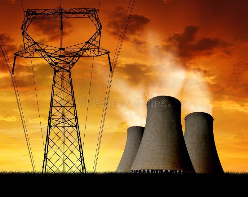 Nuclear Power Plant in Bulb Stock Photo - Image of environmental ...