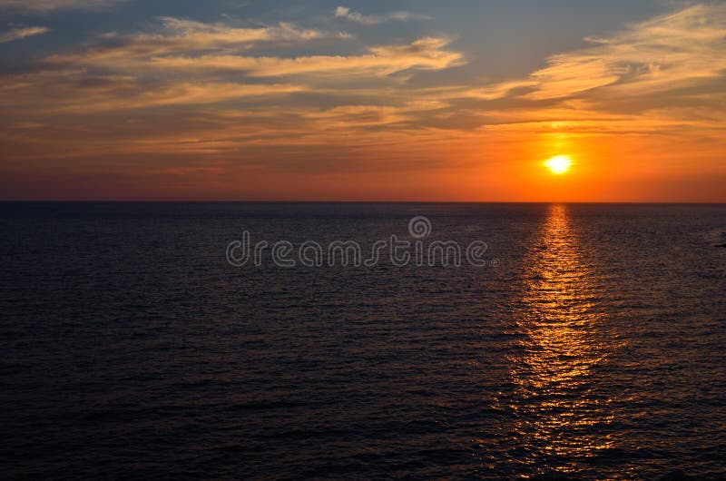 Sunset over ocean stock photo. Image of abstract, landscape - 26949358