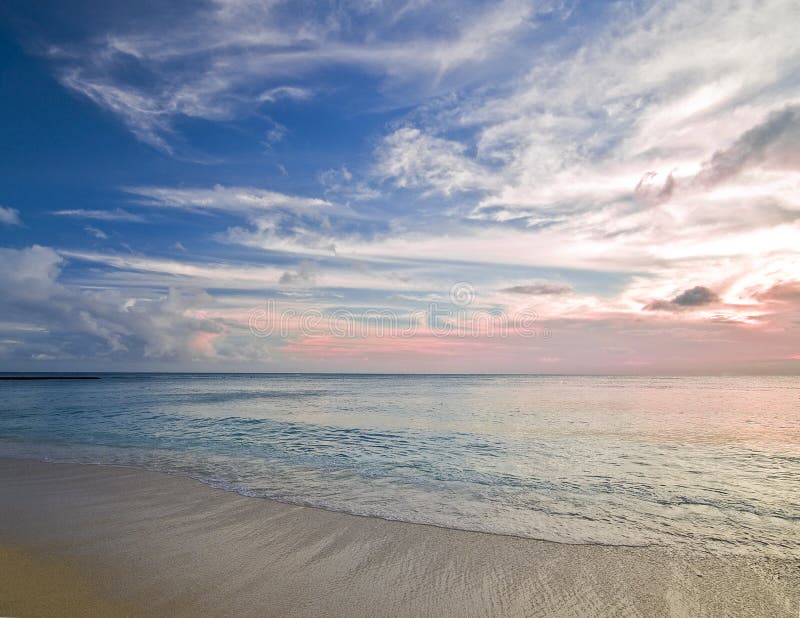 Sunset over ocean stock photo. Image of rays, colors, evening - 6743130