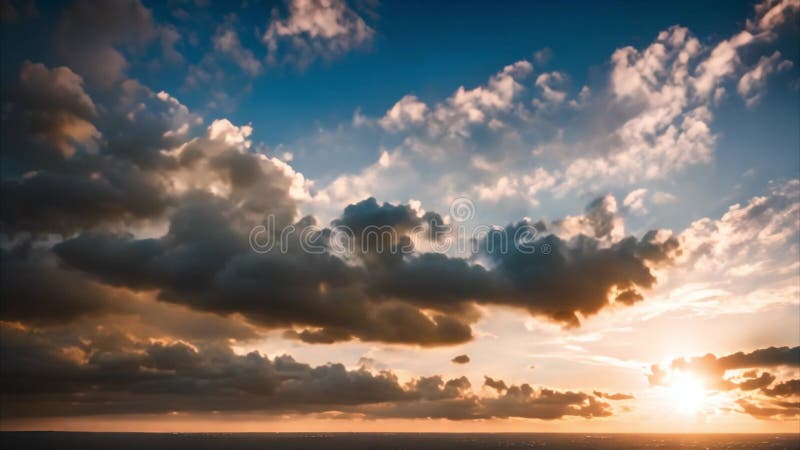 Sunset Over the Ocean with Dramatic Clouds Stock Footage - Video of clouds, beautiful: 347218594