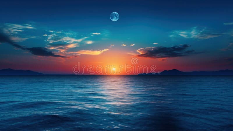 836 Orange Moon Over Ocean Stock Photos - Free & Royalty-Free Stock ...