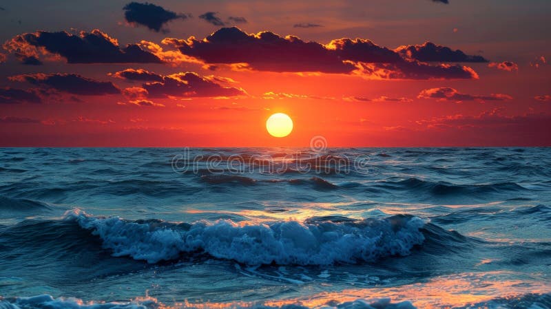 A Sunset Over the Ocean Symbolizing the End of a Chapter in the ...