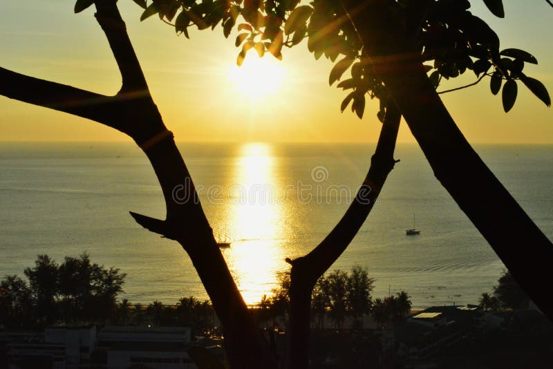 Thai Sunset stock photo. Image of night, reflection - 233508198