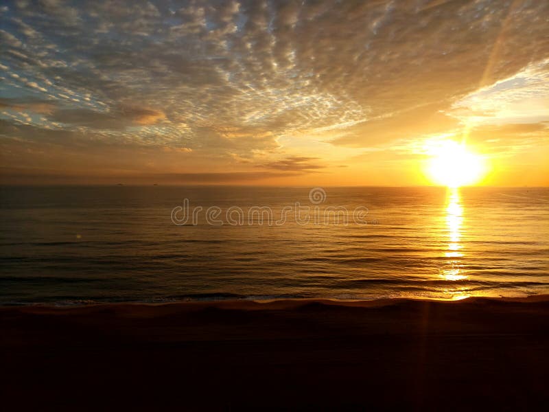 Sunset Over the Ocean in Virginia Beach Stock Image - Image of virginia ...