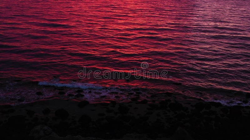 Sunset Over the Ocean. Ocean Wave Closeup Stock Photo - Image of cloud ...