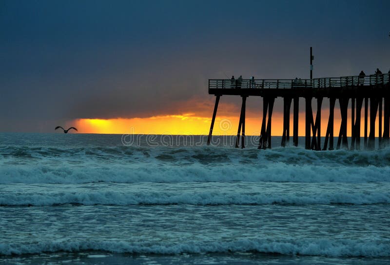Sunset Over Pacific Ocean stock photo. Image of pacific - 53008002