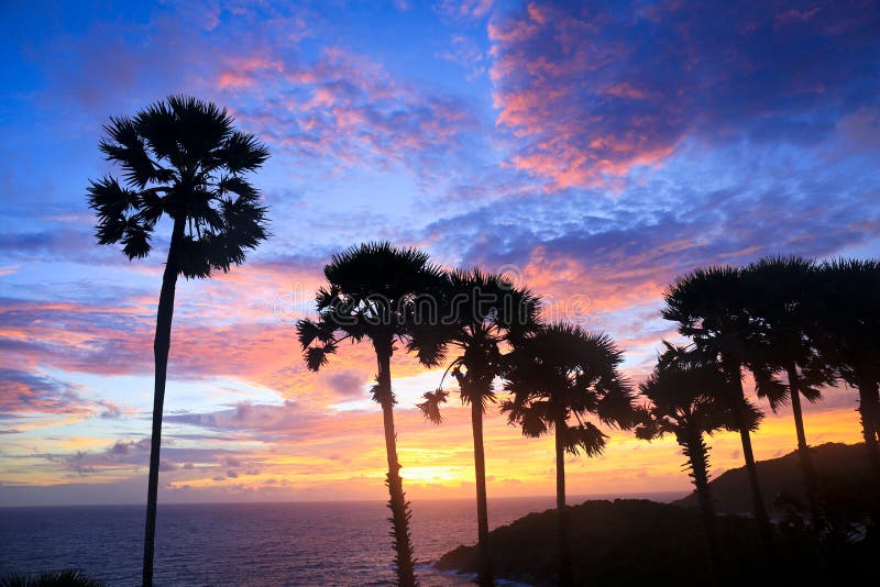 Sunset Over the Prom Thep Cape in Thailand Stock Photo - Image of prom ...