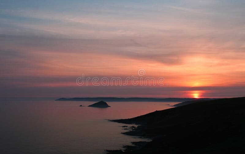Sunset Over Rame Head Cornwall Stock Photo - Image of rame, hams: 12564184
