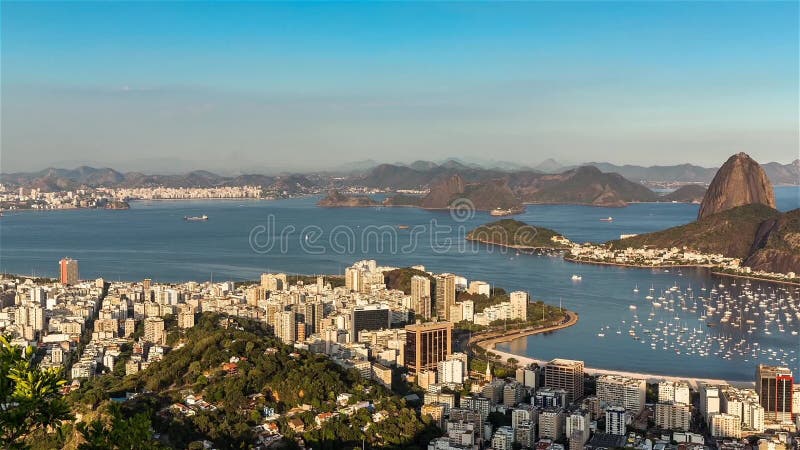 Sunset Over Rio De Janeiro Moving Time Lapse Stock Video - Video of ...