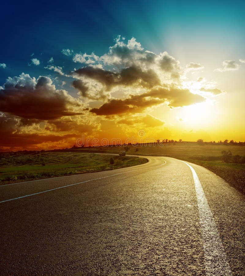 Canola Road Sunset stock image. Image of nature, freedom - 2377883