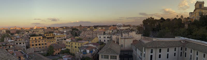 Sunset Over Rooftops in Rome Stock Photo - Image of outdoors, travel ...