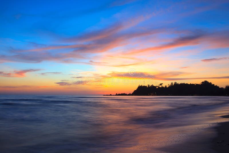 Sunset over the sea stock image. Image of dramatic, horizon - 19648673