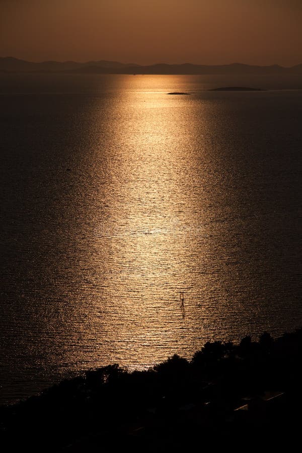 Sunset over the sea stock photo. Image of open, horizon - 21421148