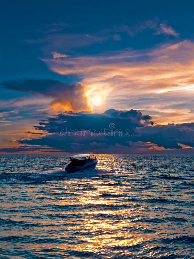 Sunset over the sea stock photo. Image of nature, gold - 23427002