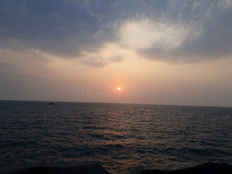 Sunset Over the Sea, Sunset on the Beach, Beautiful Sunset View in the ...
