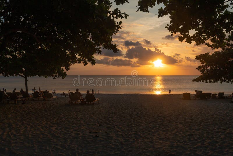 Sunset in Bali stock image. Image of palma, cana, dramatic - 169779959