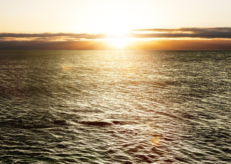 Sunset over the sea stock image. Image of travel, horizon - 215080873