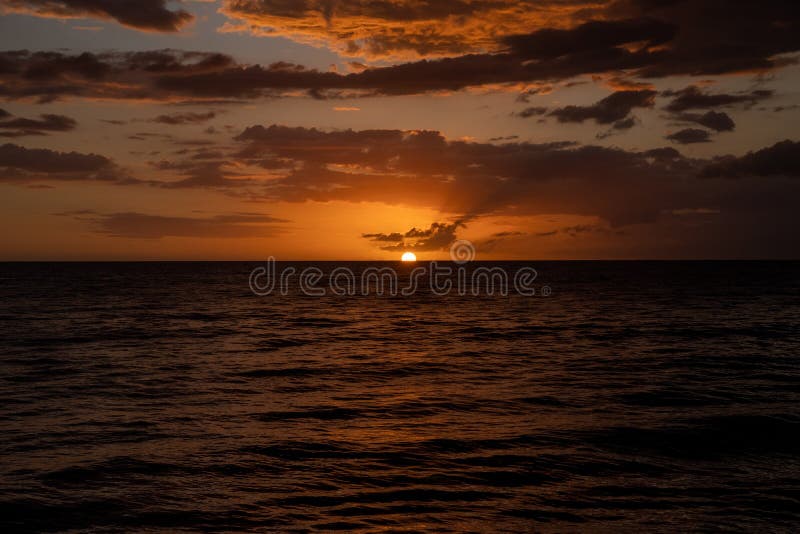 Sunset Over the Sea Puerto Rico Stock Photo - Image of coast, sunlight ...