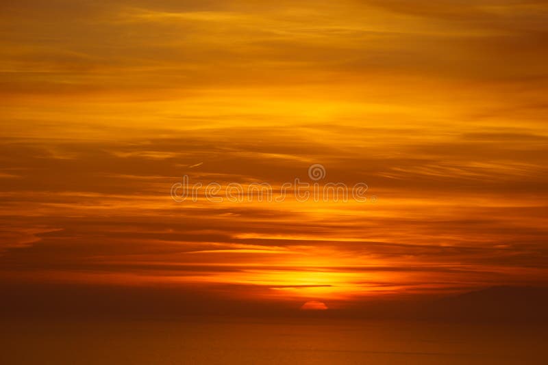 Sunset over sea stock image. Image of sunset, seascape - 215311817