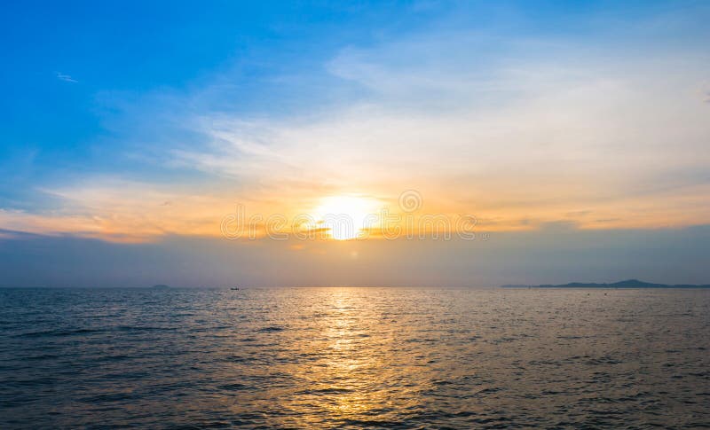 Sunset Over the Sea,.Surface Reflection Stock Image - Image of outdoor ...