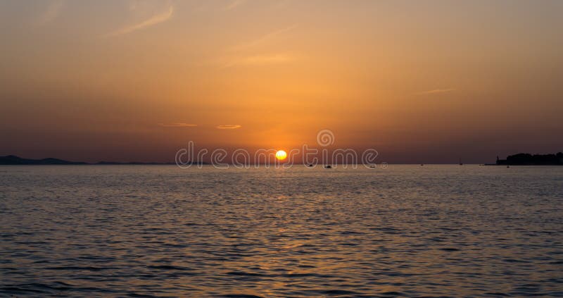 Sunset Over the Sea View Wallpaper Stock Image - Image of coastline ...