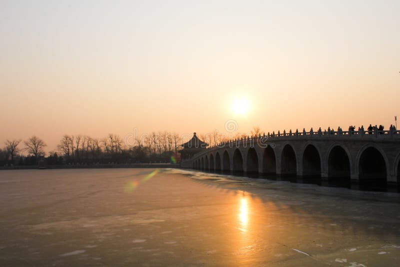 Sunset over Summer Palace stock photo. Image of sunset - 72184154