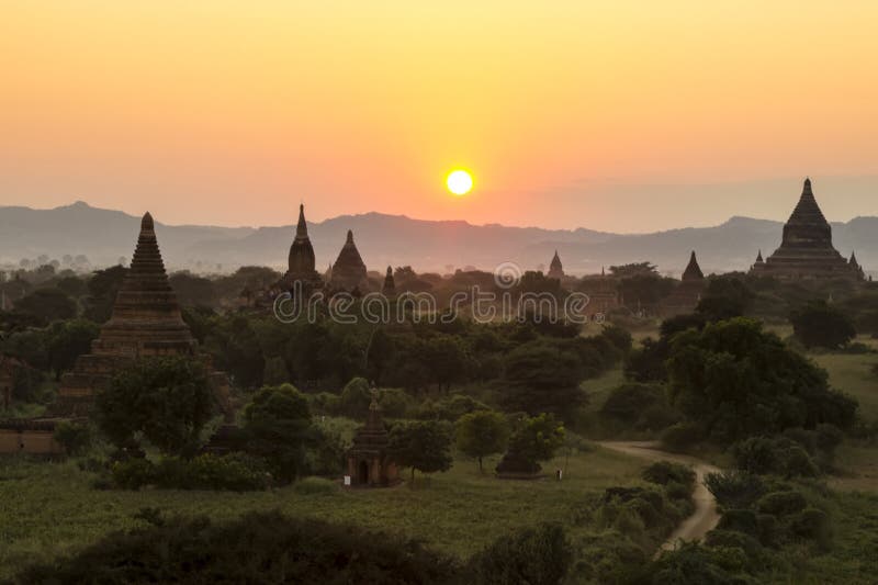 Over the Temples of Bagan stock photo. Image of history - 61047880