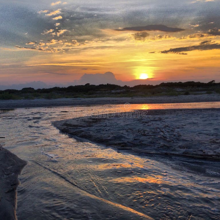 Sunset over Tidal Pool stock photo. Image of tidal, pool - 65444698