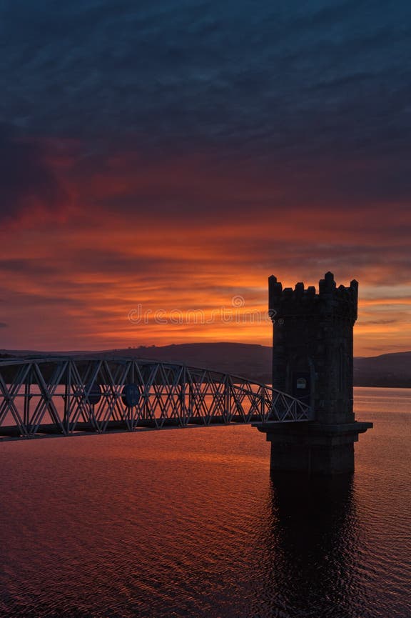 Sunset Over Tower Bridge, Ireland Stock Photo - Image of clouds, orange ...
