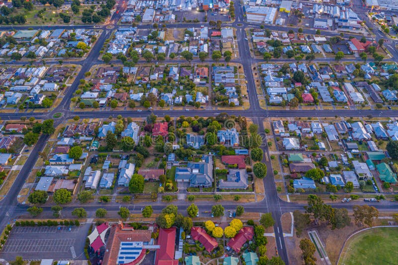 Sunset Over Town Colac in Australia Stock Photo - Image of natural ...