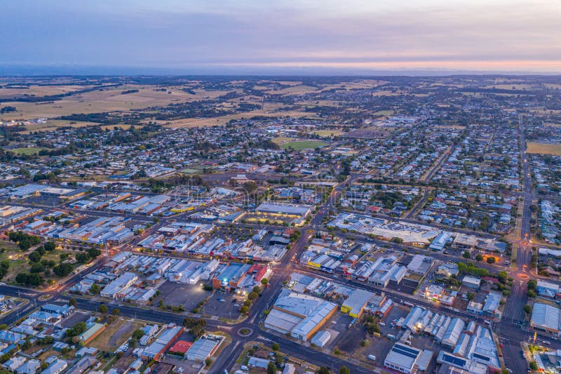 Sunset Over Town Colac in Australia Stock Photo - Image of botanic ...