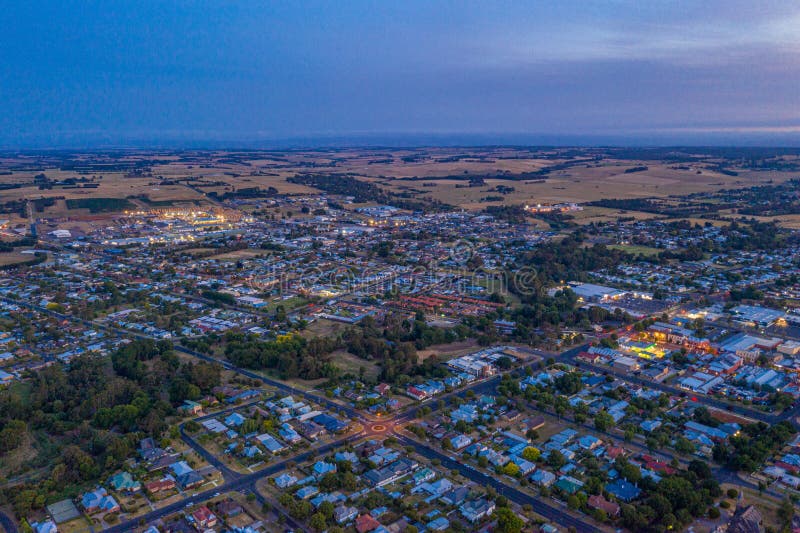 Sunset Over Town Colac in Australia Stock Image - Image of australian ...