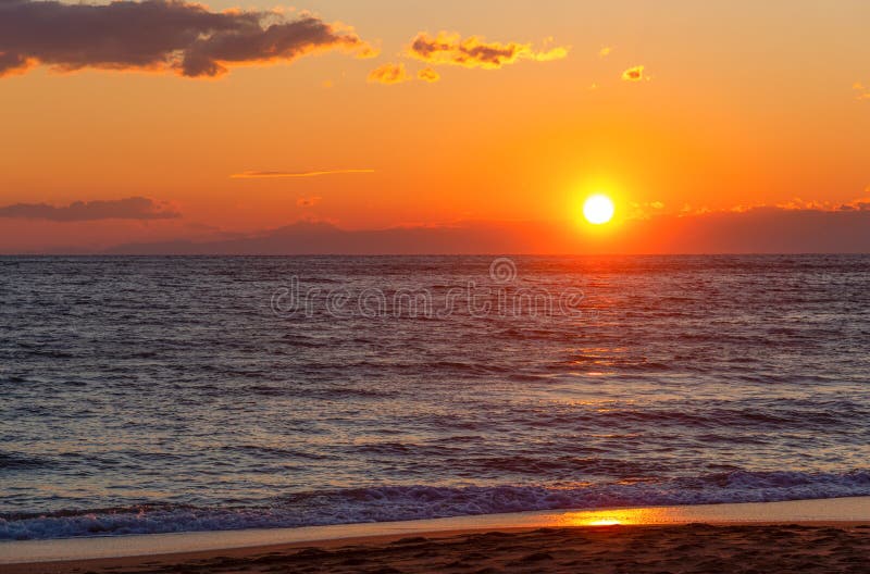 Sunset Over the Tropical Sea Stock Image - Image of beautiful, tropical ...