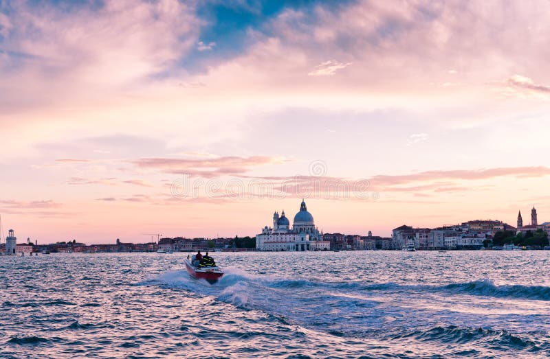 Sunset over Venice stock image. Image of basil, historical - 44209313