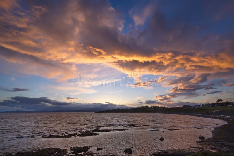 Sunset Over the Victoria, BC, Canada Stock Photo - Image of dusk, dawn ...